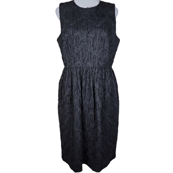 Talbots | Dresses | Talbots Black Textured Sleeveless Midi Dress | Poshmark